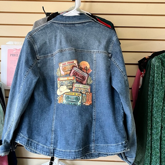 Chico's | Jackets & Coats | Custom Jean Jacket With Country Music ...